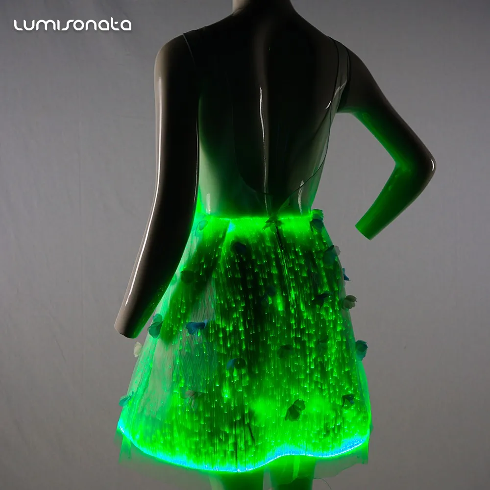 Fashion Girl Light up Prom Dress - LED Fiber Optic Club Dress