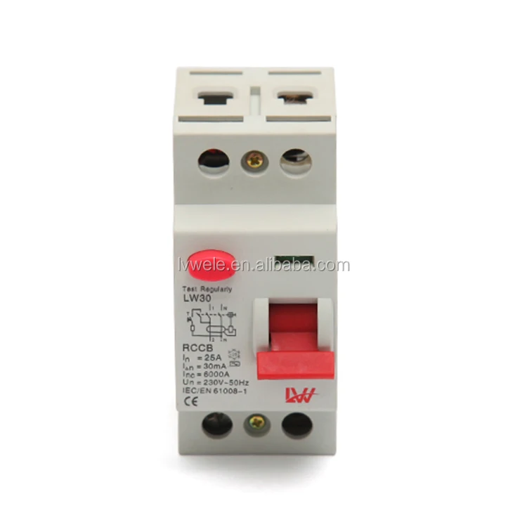 2p 10ma 30ma 100ma 6ka Rccb Rcd 230v Electromechanic Residual Current Circuit Breaker ...
