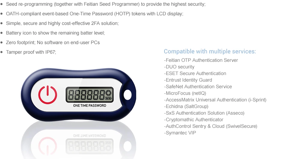 One Time Password Otp Hotp Token C100 With Battery Icon - I34 - Buy ...