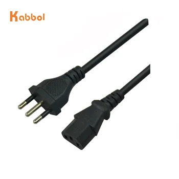 New Italian 3 Pin Power Cord Plug To Iec 320 C13 Female Mains Cable ...