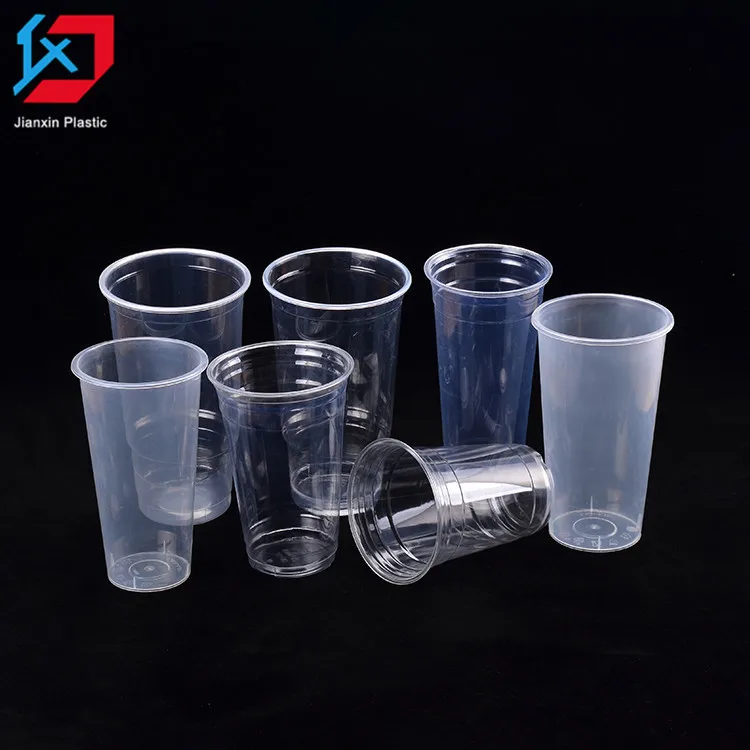 Custom Printed Food Grade Disposable Plastic Bubble Tea Cups with Lid ...
