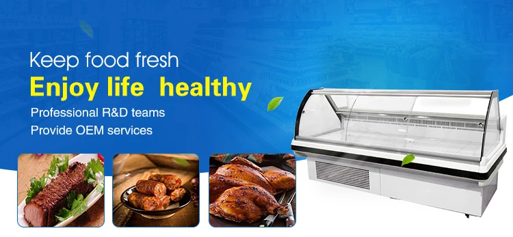 Deli Display Meat Refrigerator with Fan Cooling System