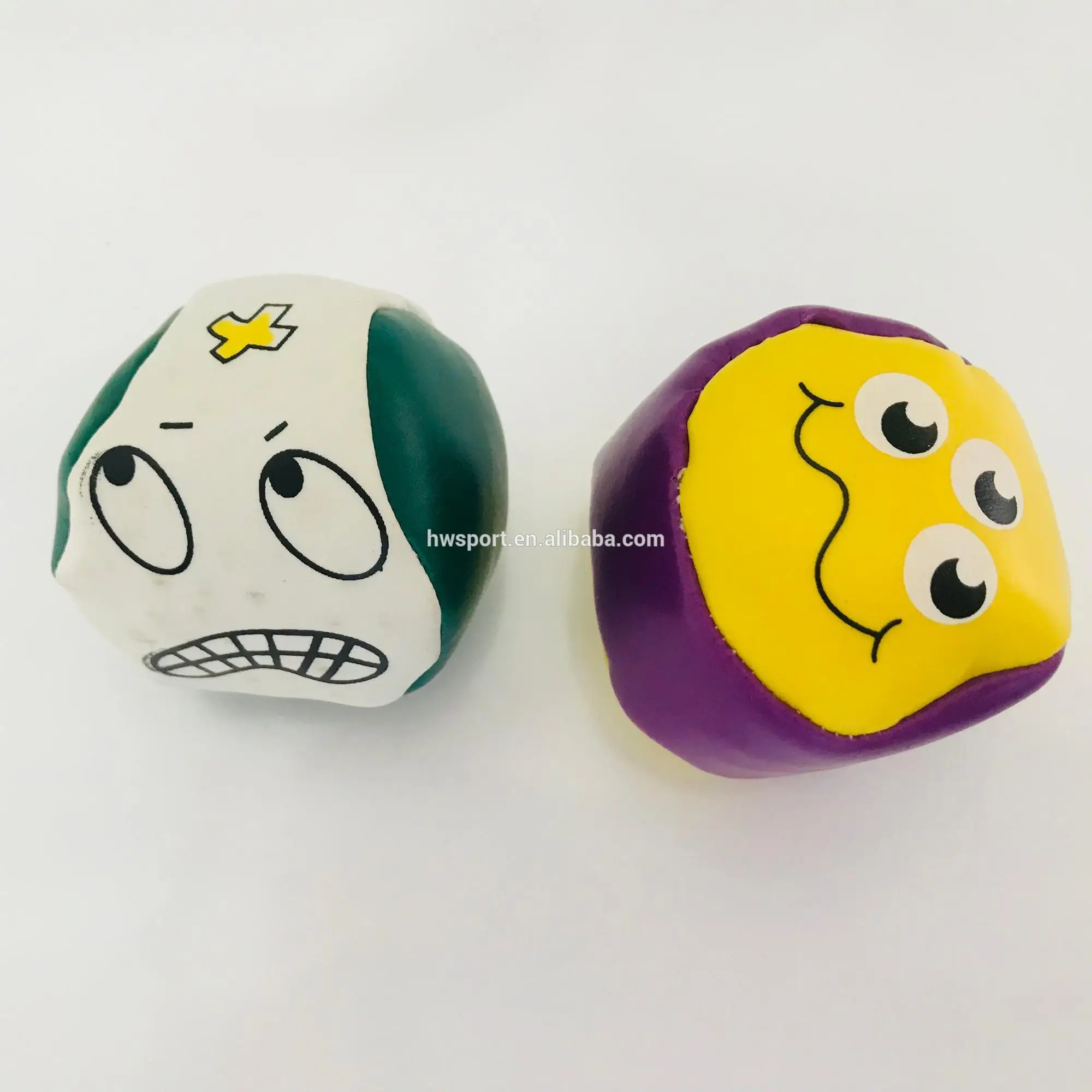 Customized Funny Face Soft Stuffed Hacky Sack Juggling Balls Customized ...
