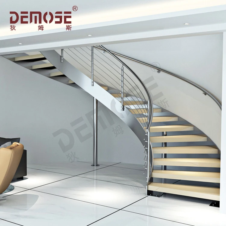 Home Steel Plate Stairs With Steel Rod Railings - Buy Home Escalator ...