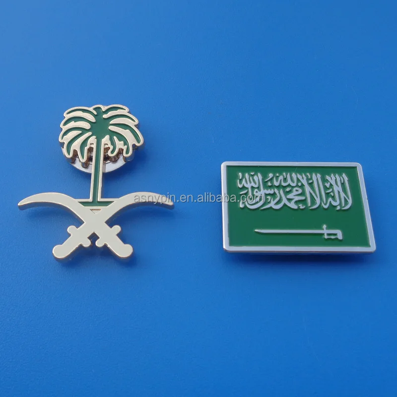 Saudi Arabia National Emblem Lapel Pin For National Day Souvenir Gifts ...