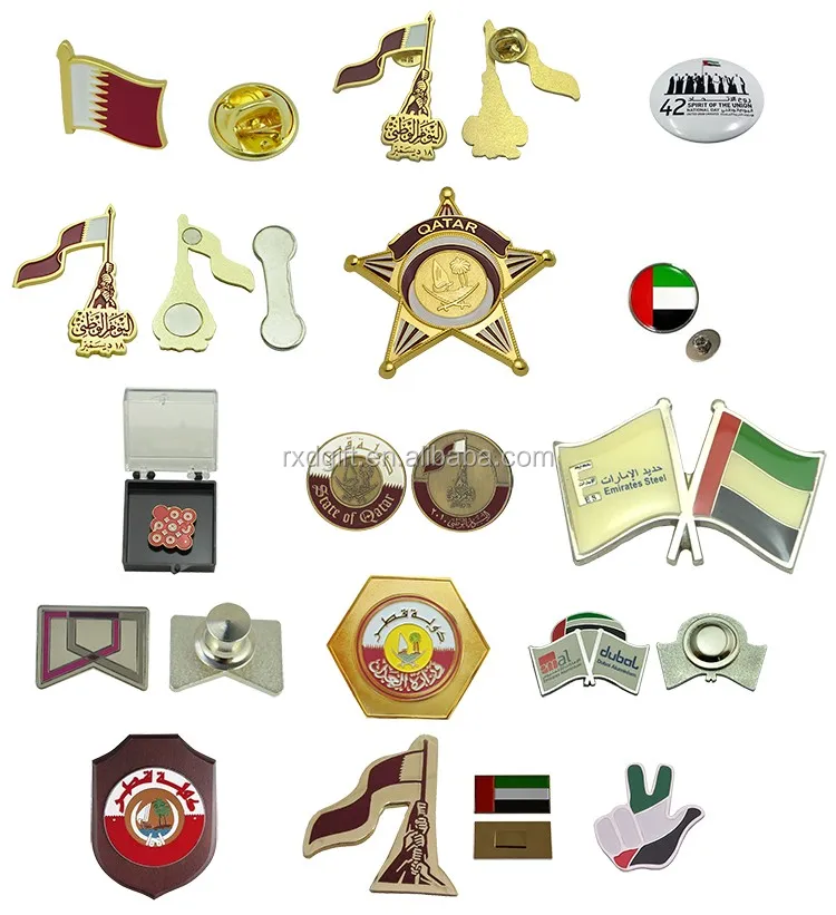 Uae National Day Gift Items/qatar Flag Lapel Pins Badge - Buy Dubai ...