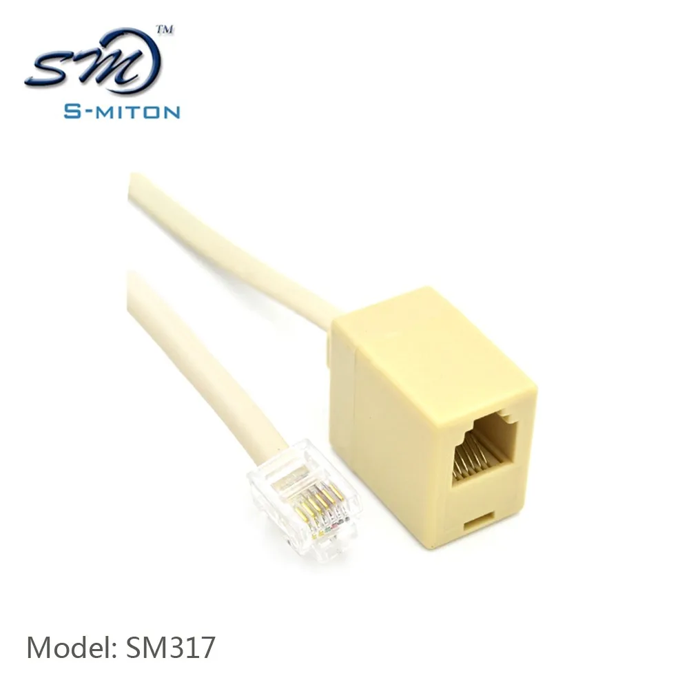 RJ12 Adapter 6 Core Male to Female Extension Cable from China ...