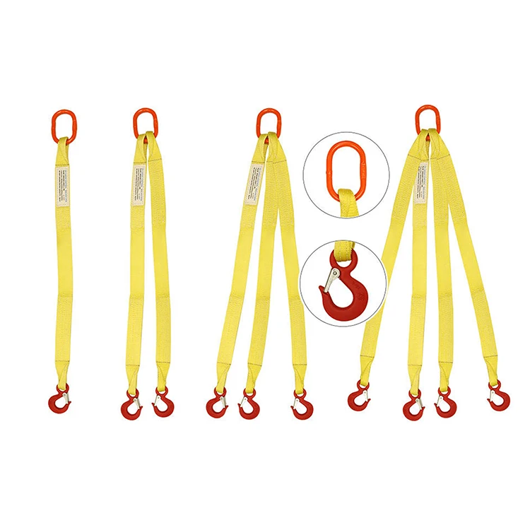 3 Ton 5 Ton 10 Ton 20 Ton 2t Poliester Anyaman Sling Sabuk Web Warna ...