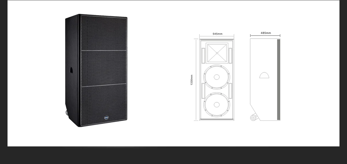 Dual 15 Inch 2.5way Max Spl Passive Speaker Box With Wheel For Outdoor ...