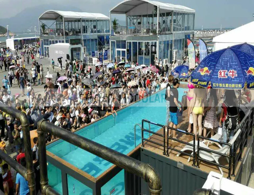 40FT Steel Structure Portable Shipping Container Swimming Pool