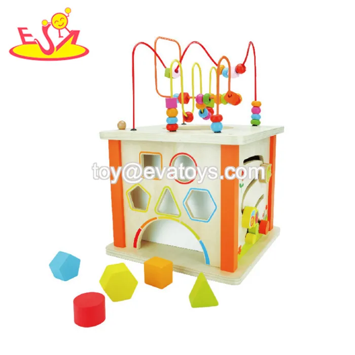 Wholesale Educational 5 in 1 Wooden Garden Activity Cube for Baby ...