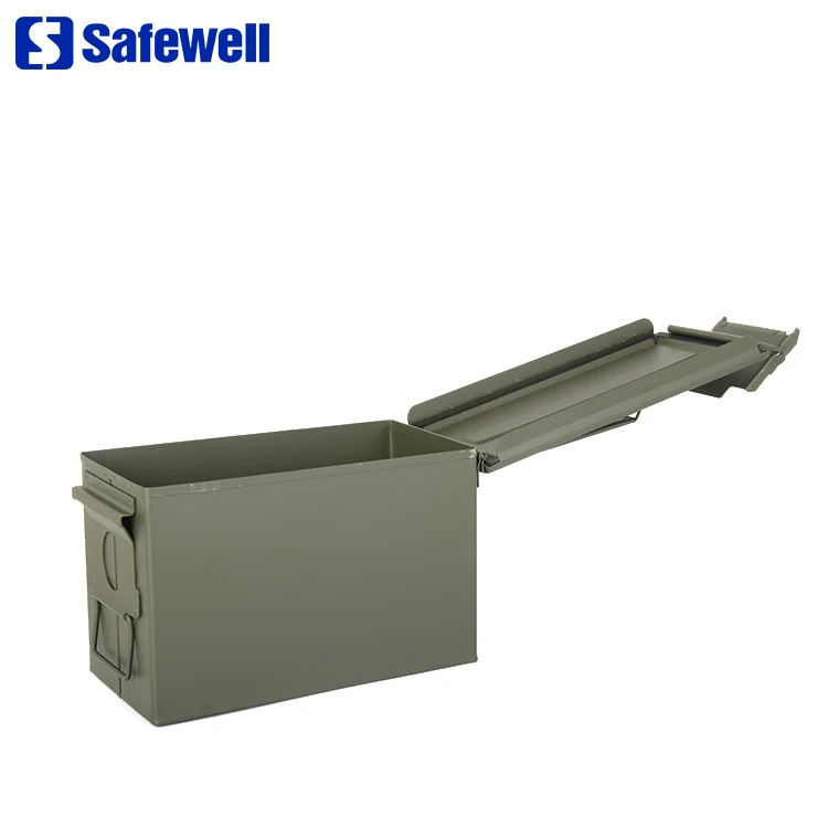 Safewell Army Green Military Style 50 Cal Metal Steel Fireproof Ammo ...