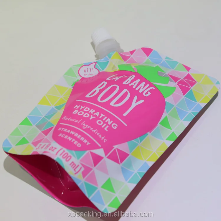 Custom Hydrating Body Oil Packaging 250ml 100ml Spout Pouch - Buy 100ml ...
