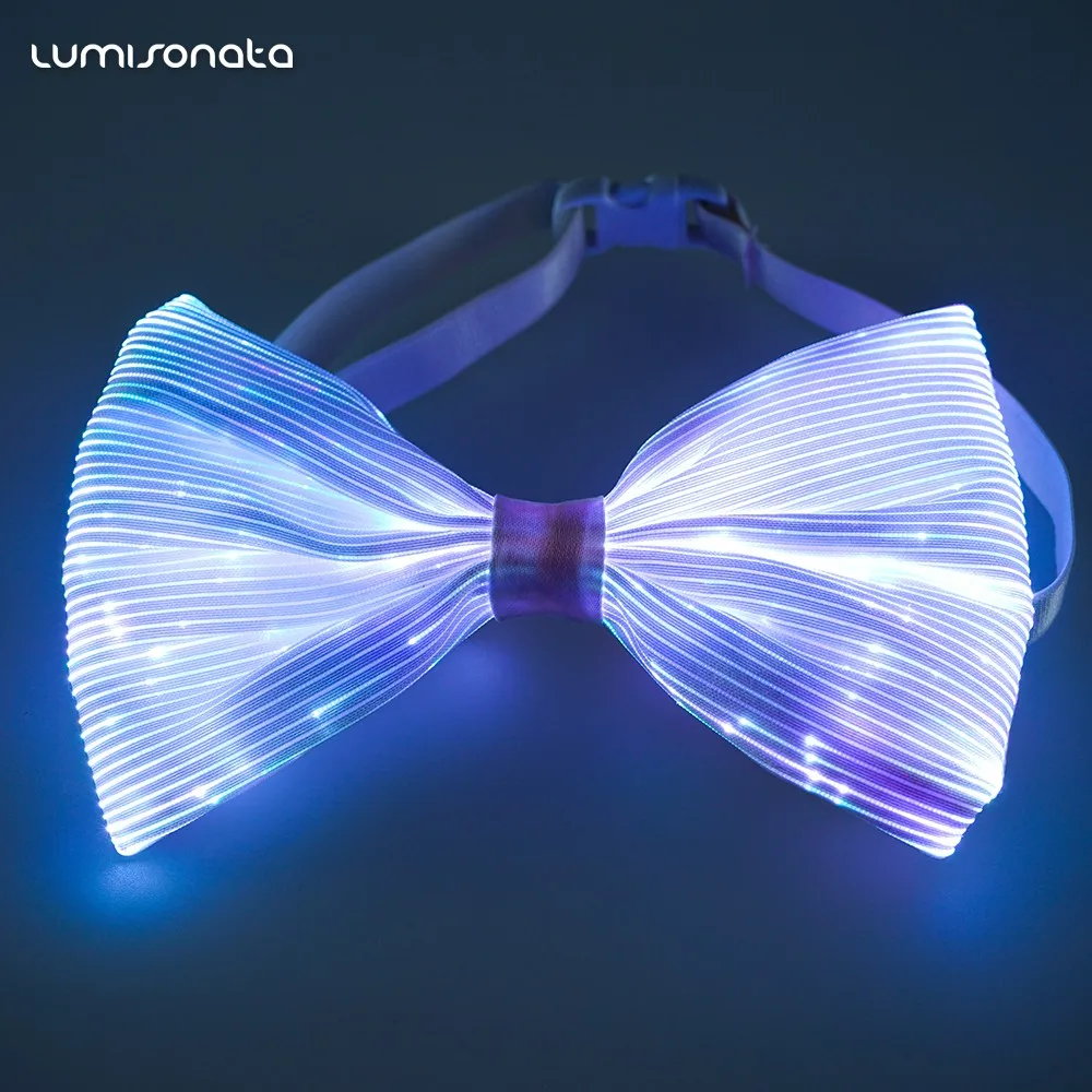 Fantastic Fiber Optic Glow in the Dark LED Party Bow Tie
