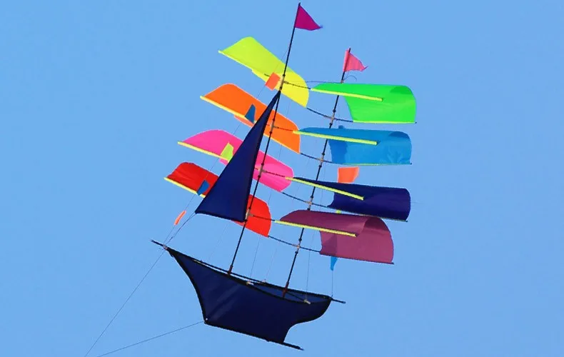 Large 3D Rainbow Ship Kite - Perfect for Kids & Adults