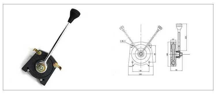 GJ1103 Stepless Self Locking Throttle Control Lever Box PTO Cable