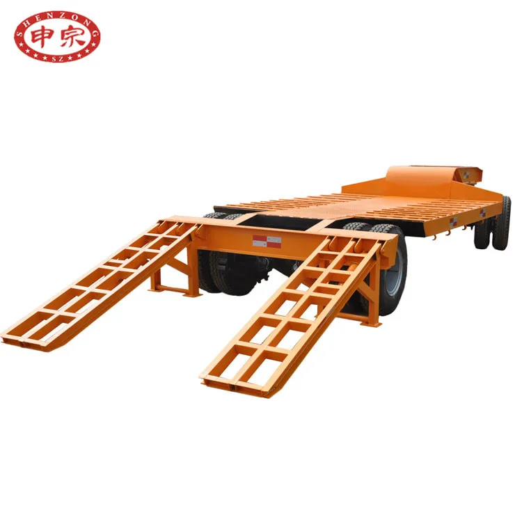 Full Trailer Type Turntable Tractor Tow 7ton Excavator Trailer With ...