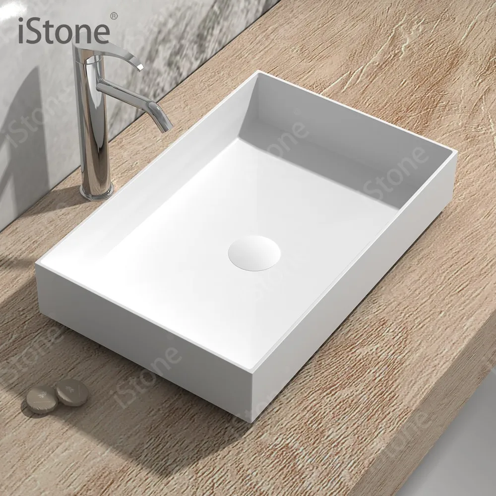 Solid Surface Stone Resin Rectangle Basin Wd38537 - Buy Solid Surface ...