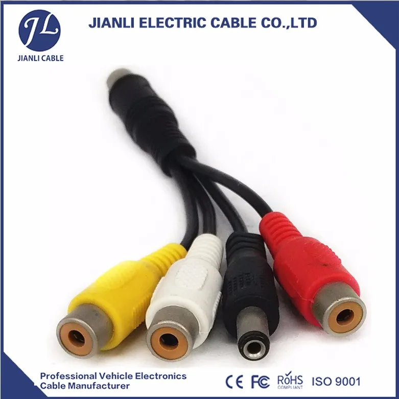 Rear View System 4 Pin Mini Din Male Jack To Rca And Power Cable - Buy ...