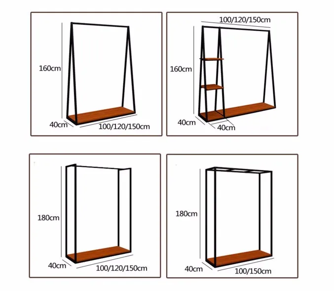 Fashion Retail Clothes Rack Clothing Shop Fitting For Cloth Hanger ...
