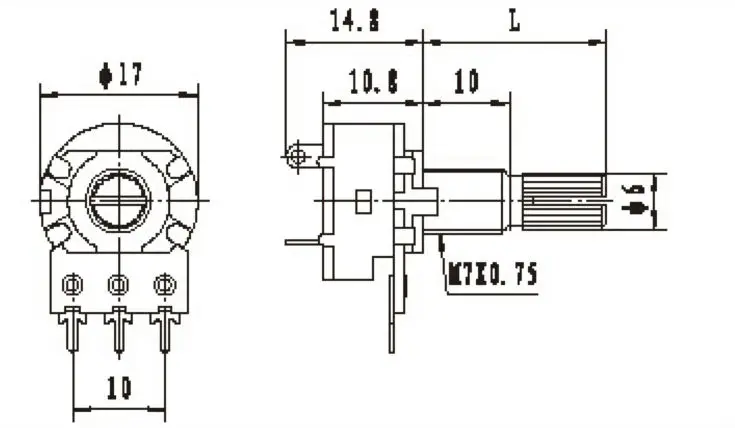 Self Return Spring Linear Potentiometer - Buy Self Return Spring Linear ...