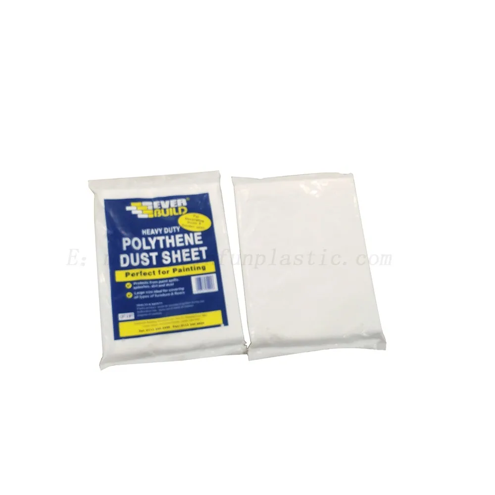 Waterproof Clear Polyethylene Dust Sheet Painting / Furniture Dust ...
