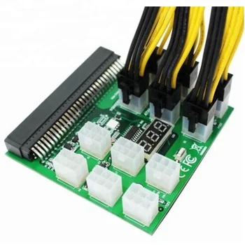 Pci-e 6pin To 6+2pin Power Supply Cable 16awg 70cm For 12 Port Server ...
