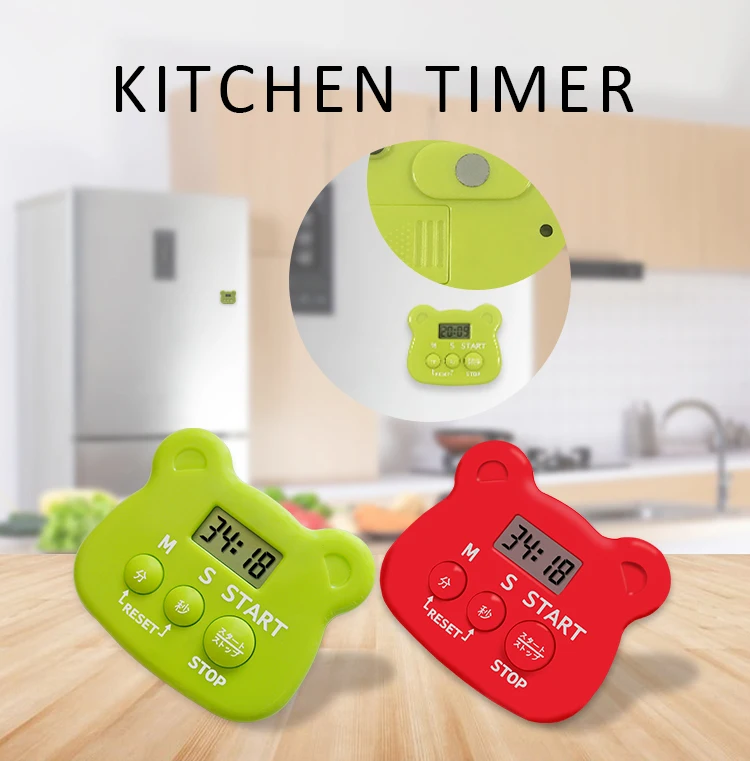 Cute Animal Lcd 3 Buttons 99'59'' Digital Frog Timer With Magnetic ...