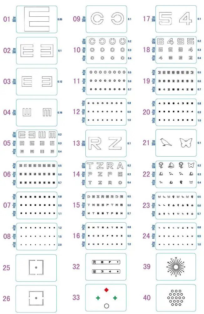 VC-2 Eye Vision Digital Test Screen - Accurate Acuity Chart