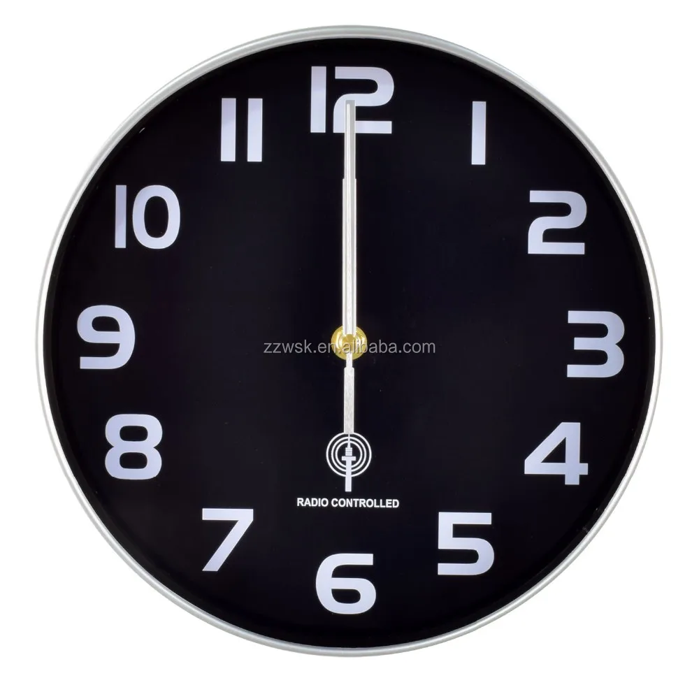 Round Shape Wall Clock With Dcf Radio Controlled Movement - Buy Radio ...