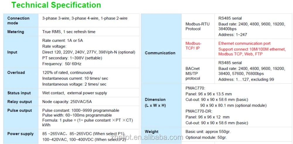 Oem/odm Factory Sale Pilot Pmac770 Modbus/ Bacnet / Volt System Measure ...