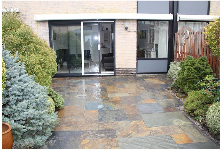 Natural Stone Flamed Surface Rusty Slate Tile Flooring - Buy Natural ...