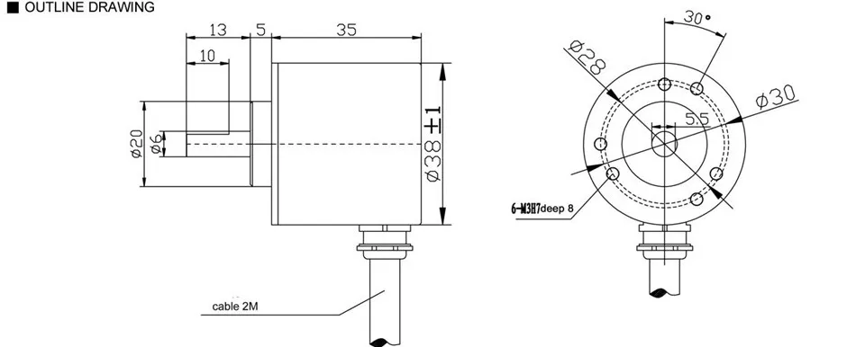 GTEACH Incremental Rotary Encoder - 200mm Wheel Counter