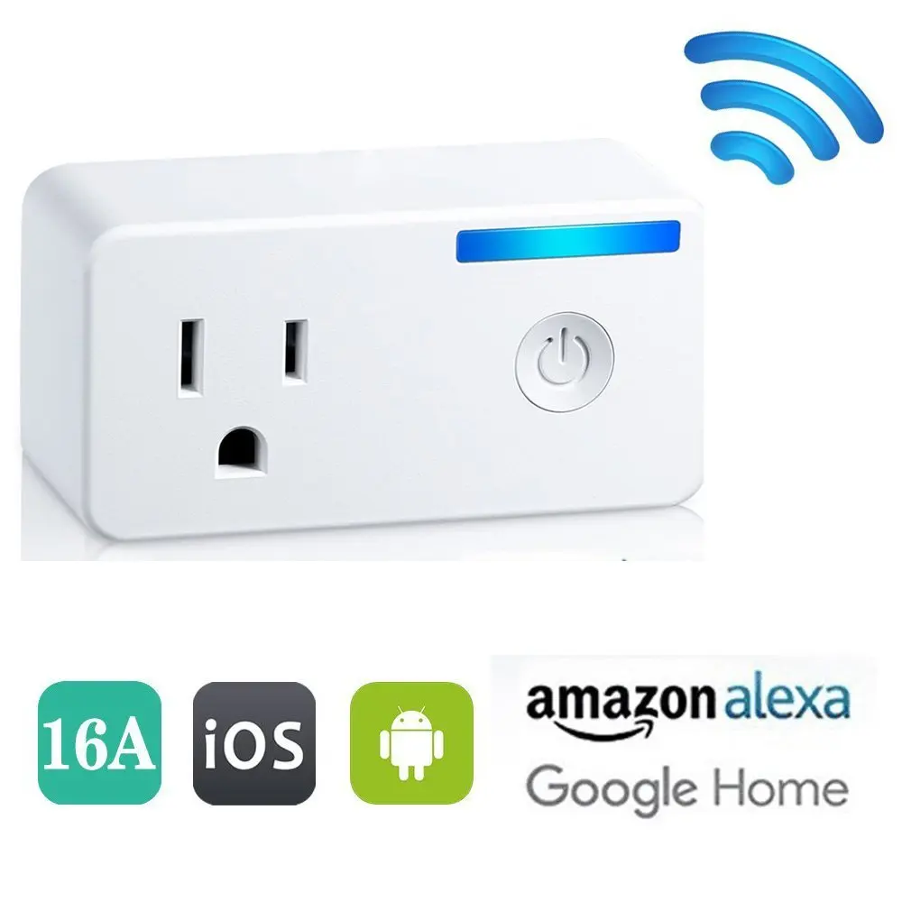 Tuya App Control Wifi Smart Plug Socket Power Monitor Works With Google Home Mini Alexa Ifttt ...