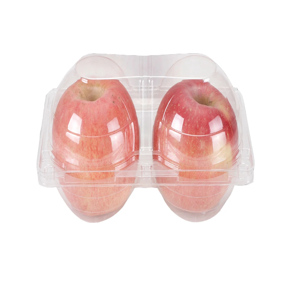 Custom Transparent Pet Plastic 2 4 6 Count Apple Peach Packing Box ...