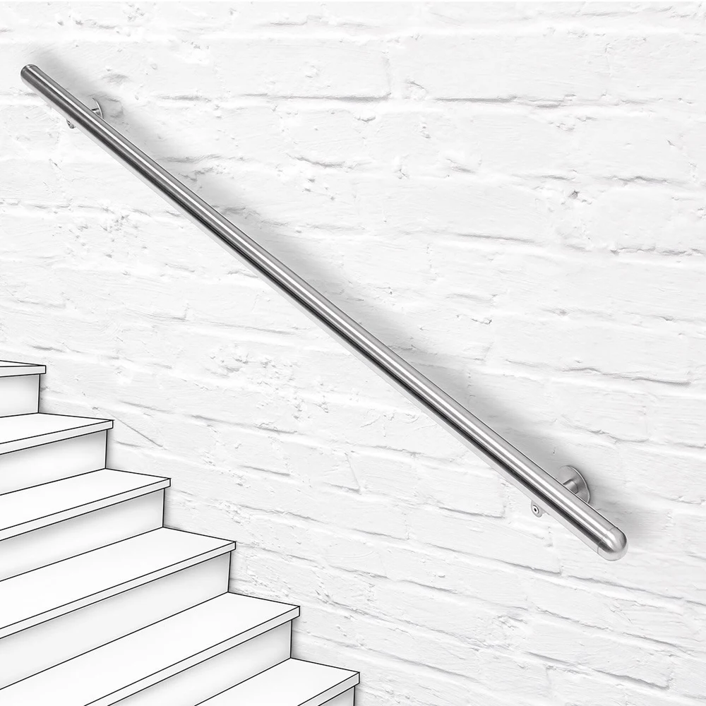 Brushed Satin Stainless Steel Stair Handrail - Buy Stainless Steel ...
