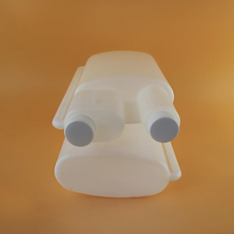 250ml 500ml 1000ml Plastic Double Dual Chamber Twin Neck Bottle