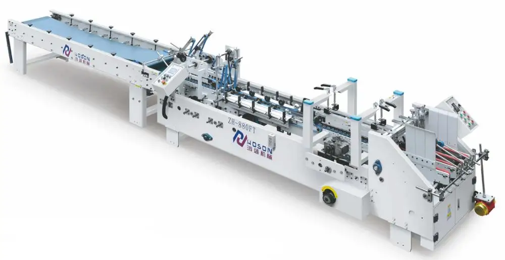 ZH-880FT Automatic Box Folder Gluer Machine - Efficient & Durable