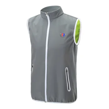 Men Waterproof Golf Vest Armless Quick Dry Waistcoat Windbreaker Autumn ...