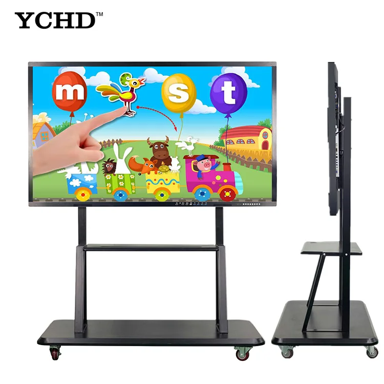 Ychd 42 Inch 4k Lcd Interactive Glass Screen Monitor Wall Mounted ...