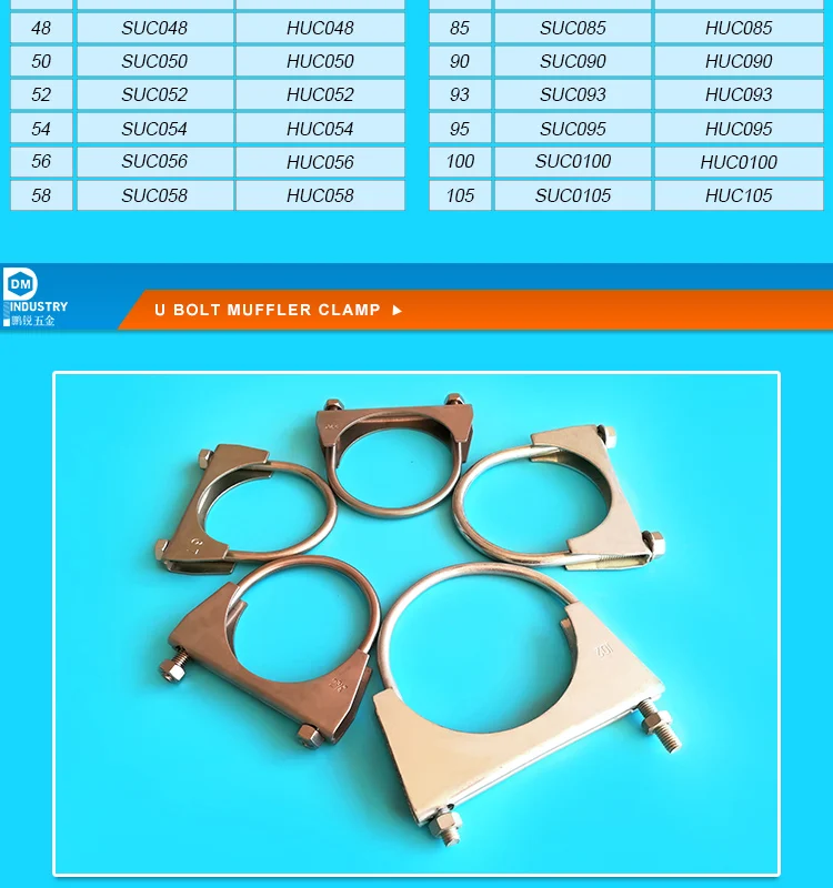 범용 스틸 U 볼트 배기 파이프 머플러 클램프 Buy 범용 스틸 U 볼트 클램프배기 파이프 Muffer Product On