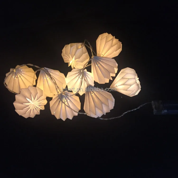 Paper Led Light String For Christmas Mini Lantern String Paper Lantern ...