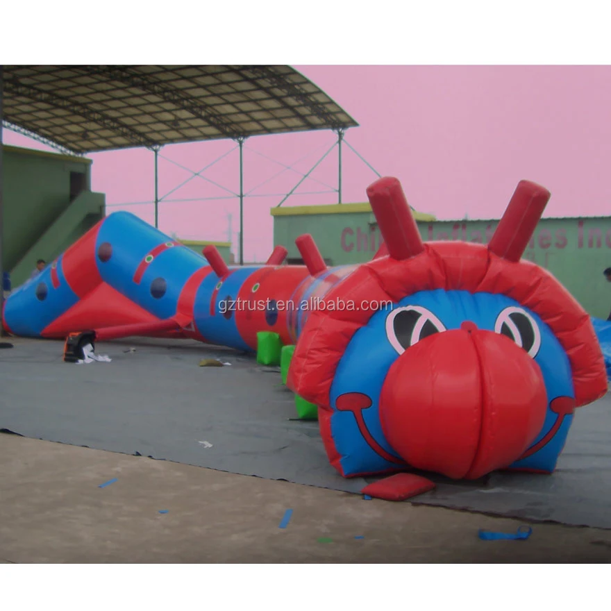 Worm Inflatable Tunnel Obstacle Course - Safe Fun for Kids