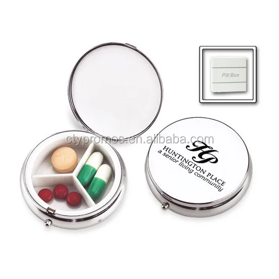 Round Sublimation Decorative Metal Pill Box - Buy Pill Box,Metal Pill ...