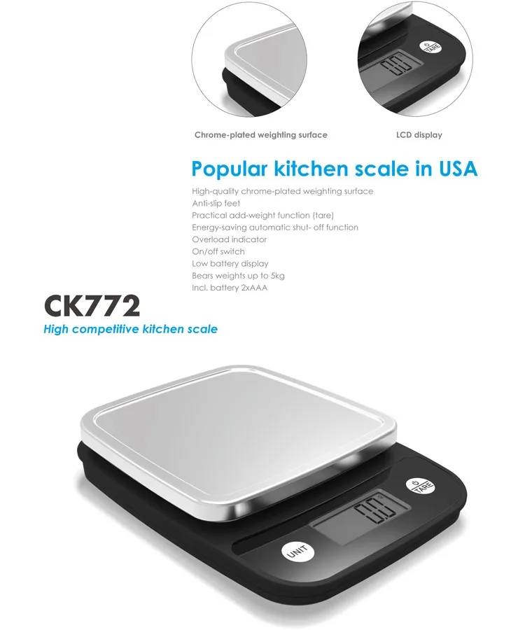 5kg Unit Lb Oz Easy Switch Tare Function Supported Electronic Food ...