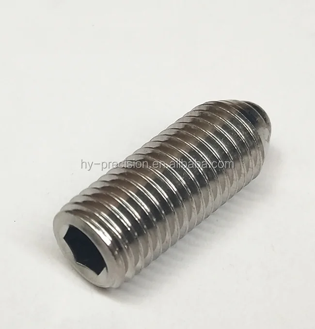 Stainless Steel Hex Socket Spring Ball Plunger Grub Screw Ball Point ...