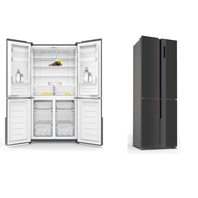 492L Household Four Sided Mirror Glass Door Refrigerator