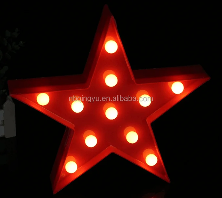 Marquee Light Star Shaped LED Lamp - Kids’ Wall Decoration