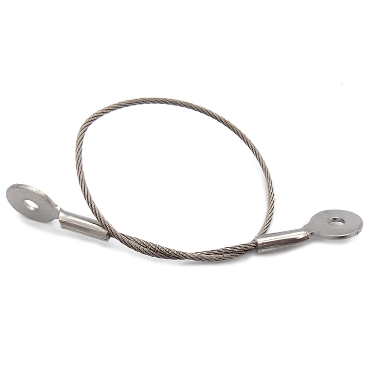 1.5mm Wire Rope Assembly Ss Stainless Tether Assy With Eyelet Double ...