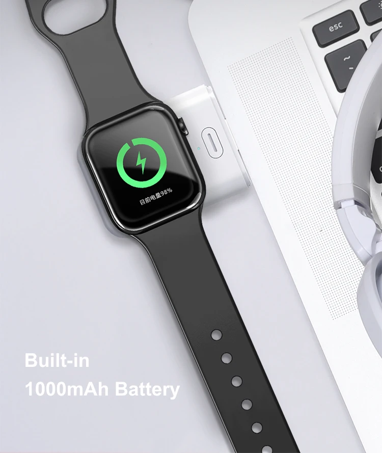 Portable Magnetic Wireless Power Bank 1000mah Pocket Charger For Iwatch ...